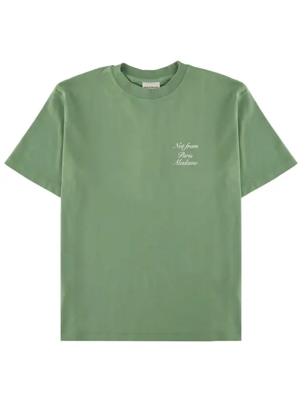 Drole De Monsieur Slogan Calligraphy" T-shirt - Green