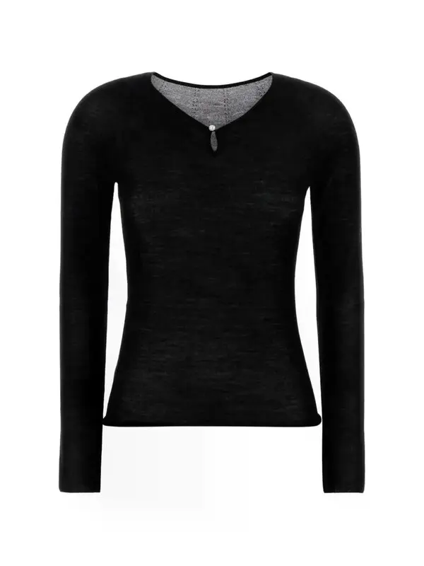 Carven V-neck Long Sleeve Sweater