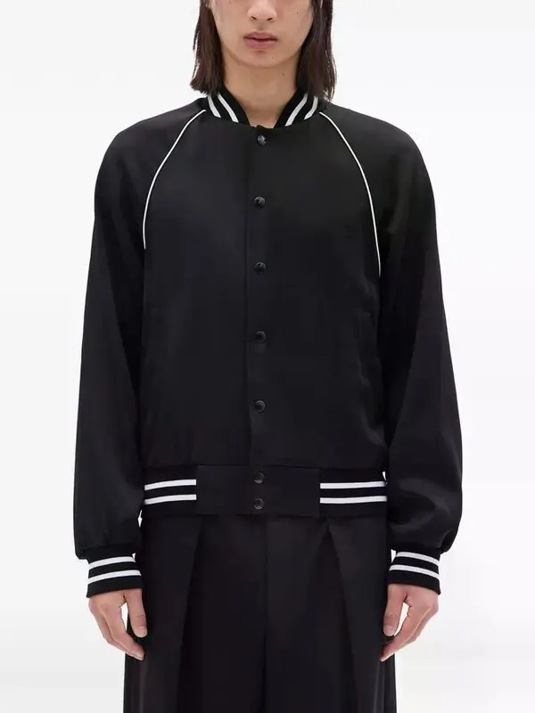ANN DEMEULEMEESTER Esko Embroidery-detail Bomber Jacket - Black