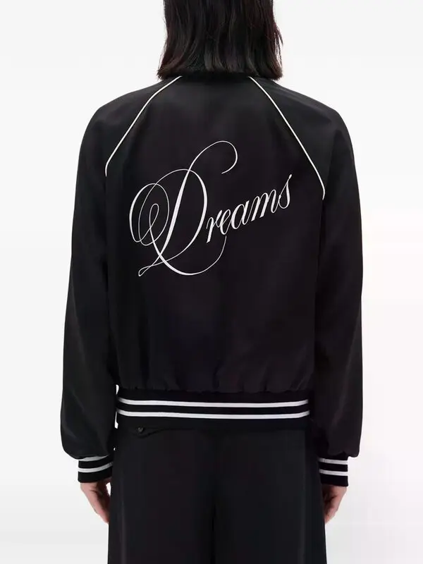 ANN DEMEULEMEESTER Esko Embroidery-detail Bomber Jacket - Black