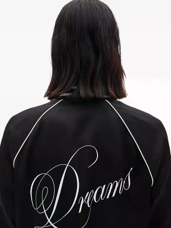 ANN DEMEULEMEESTER Esko Embroidery-detail Bomber Jacket - Black