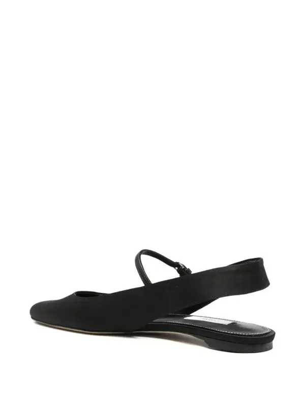 TOTEME Slingback Satin Mary Janes - Black