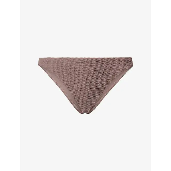 Monday Swimwear Tamarama High-leg Bikini Bottoms - Stone Crinkle