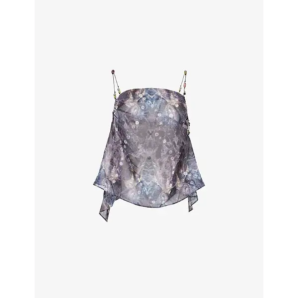 JADED LONDON Kapli Backless Chiffon Top