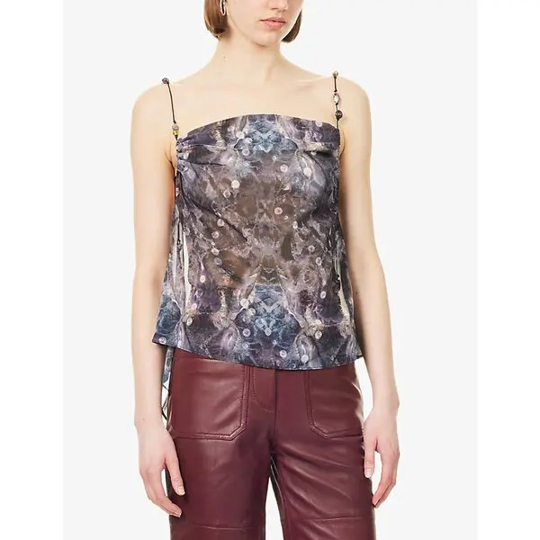JADED LONDON Kapli Backless Chiffon Top