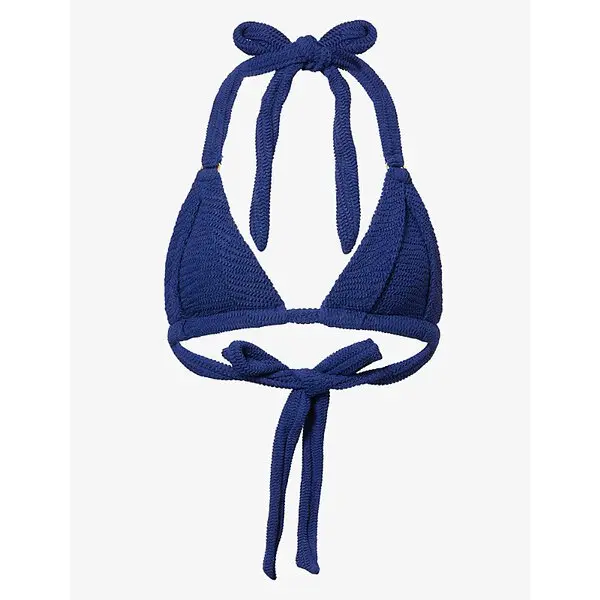 Monday Swimwear Morocco Halter-neck Bikini Top - Midnight Crinkle