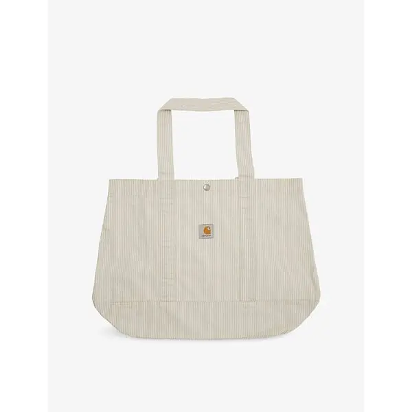 Carhartt Work In Progress Mercer Striped Cotton-canvas Tote Bag - Mercers/ Graphite / Wax