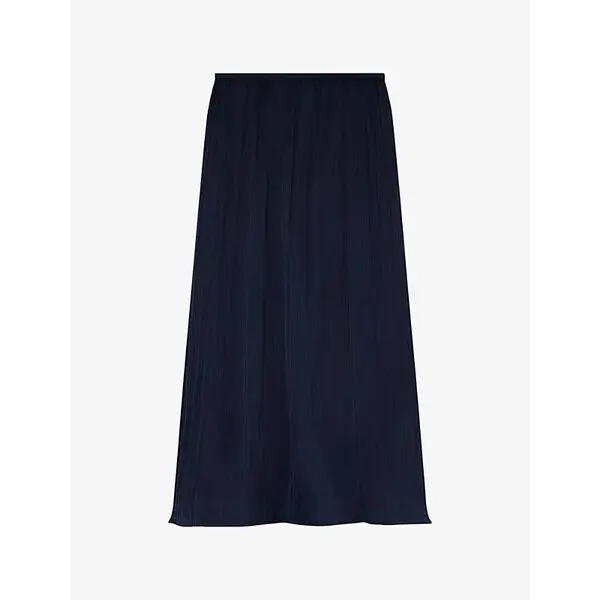Whistles Plisse Column Woven Midi Skirt