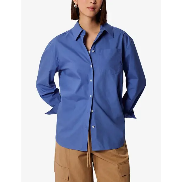 Whistles Collared Relaxed-fit Cotton Shirt