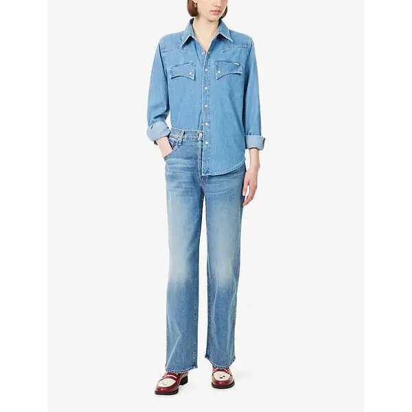 MOTHER The Gallop Exes Western Denim Shirt