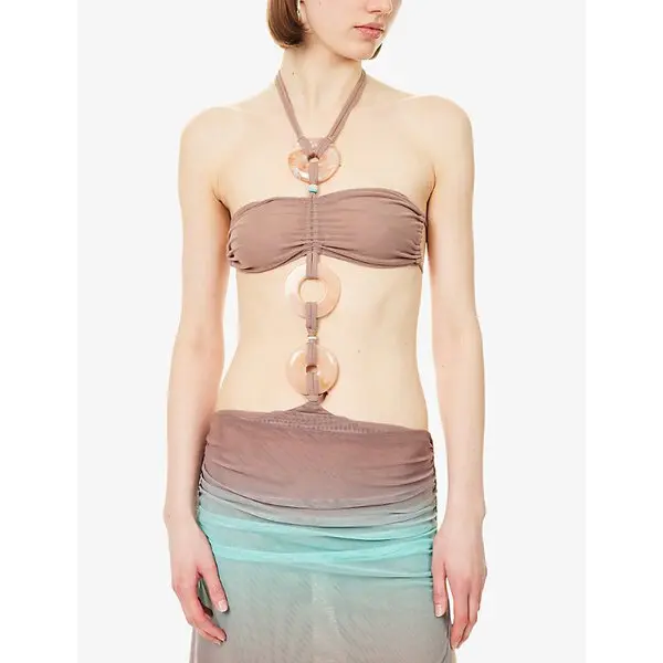 jaded london mesh dress Jaded London Plunge Mini Dress in Snake Foil Mesh