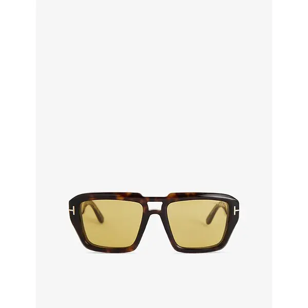 TOM FORD Navigator-frame Sunglasses - Dark Havana / Brown