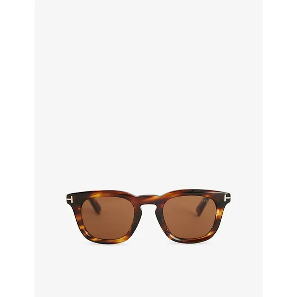 TOM FORD Square-frame Acetate Sunglasses - Coloured Havana / Brown