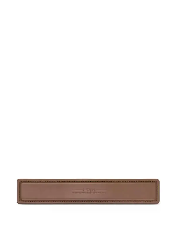 FPM MILANO Leather Luggage Handle And Tag - Silver