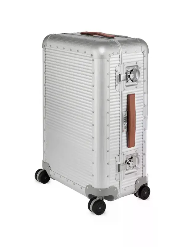 FPM MILANO Leather Luggage Handle And Tag - Silver