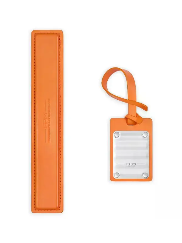 FPM MILANO Leather Luggage Handle - Orange