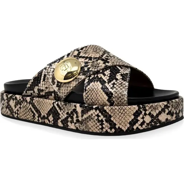 SHU SHOP Katie Platform Slide Sandal - Snake