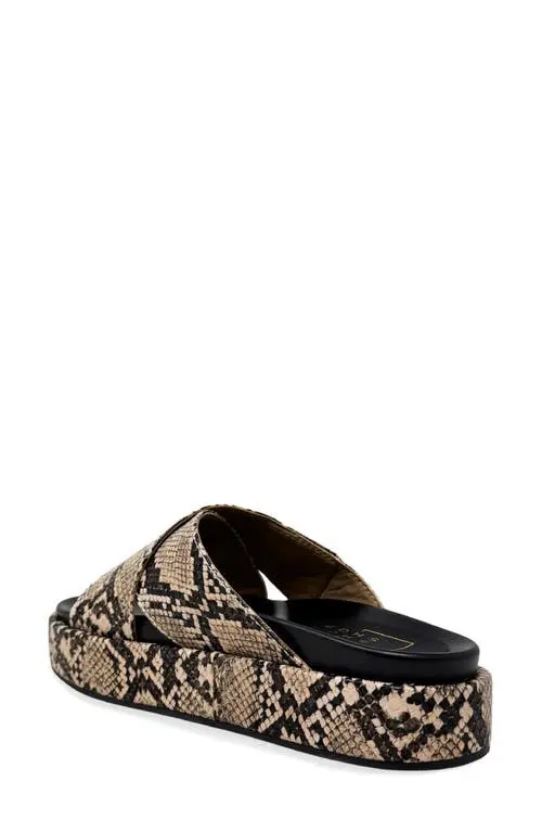 SHU SHOP Katie Platform Slide Sandal - Snake