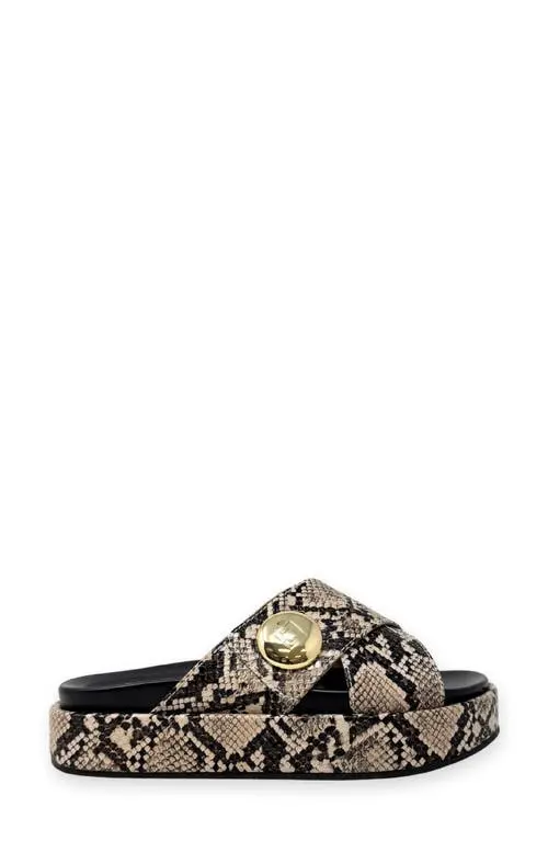 SHU SHOP Katie Platform Slide Sandal - Snake