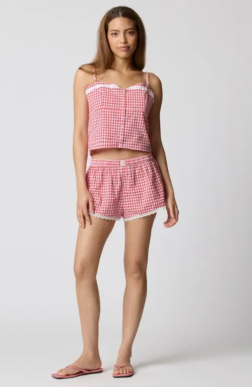 FLORENCE BY MILLS Stretch Cotton Boxer - Red Gingham
