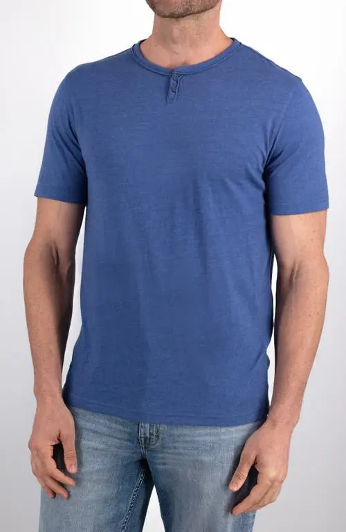 DEVIL-DOG DUNGAREES Short Sleeve Henley - True Blue