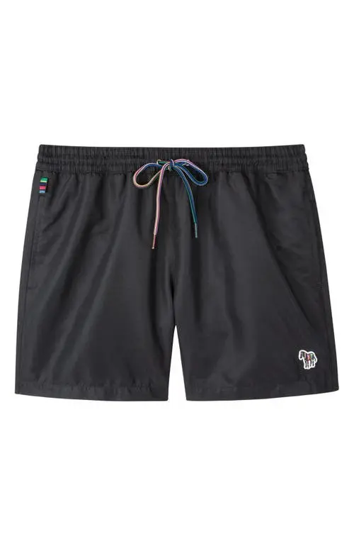 Paul Smith Zebra Logo Swim Trunks - Black