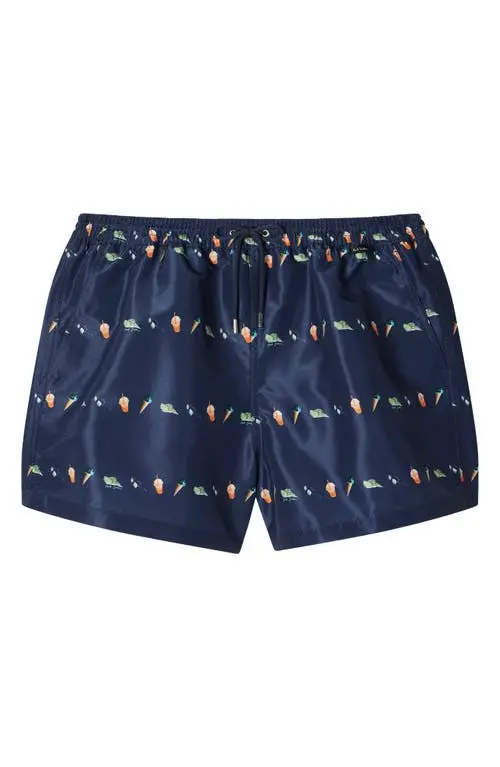 Paul Smith Swim Short Beach Snaps - Navy