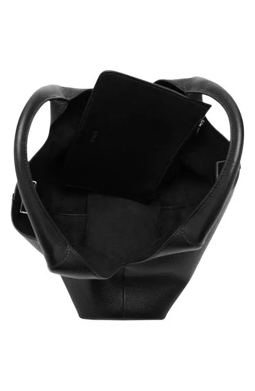 Mango Leather Shoulder Bag - Black