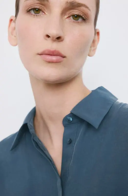 Mango Belted Shirtdress - Blue