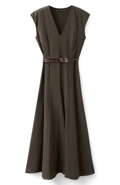 Mango Belted A-line Dress