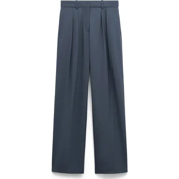 Mango Pleated Straight-leg Suit Trousers