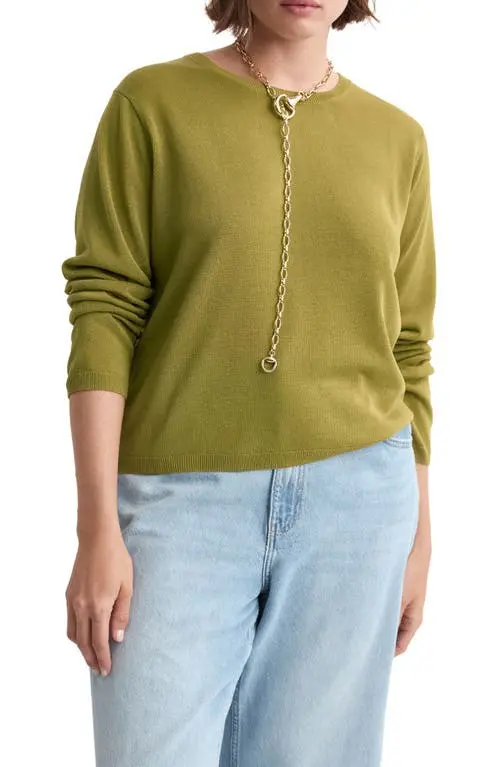 Mango Crewneck Sweater - Green