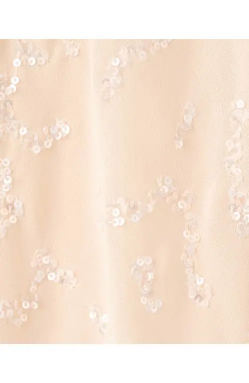Mango Long Sleeve Sequin Dress