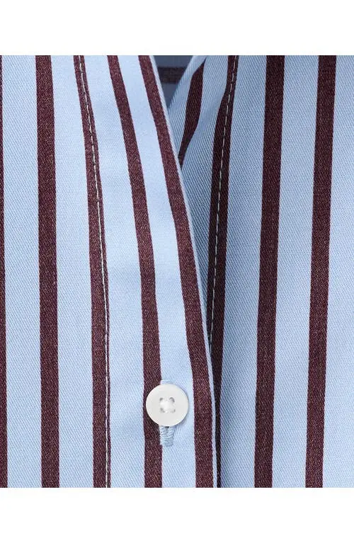 Mango Stripe Cotton Blend Shirt