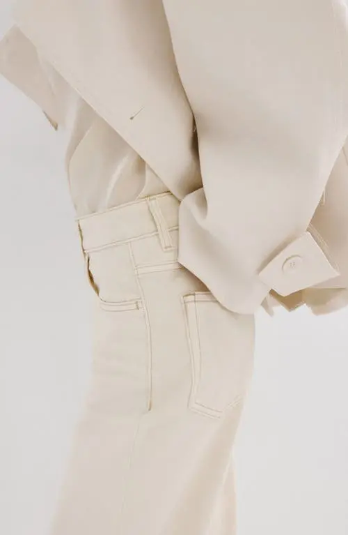 Mango Mid-rise Flare Jeans - Ecru