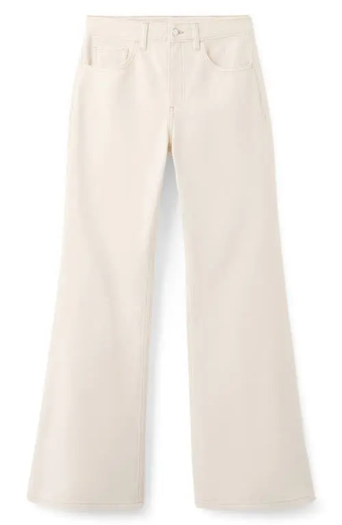 Mango Mid-rise Flare Jeans - Ecru