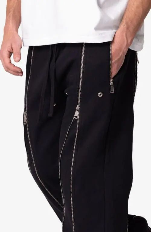 Mnml Rivet Zipper Flare Leg Sweatpants