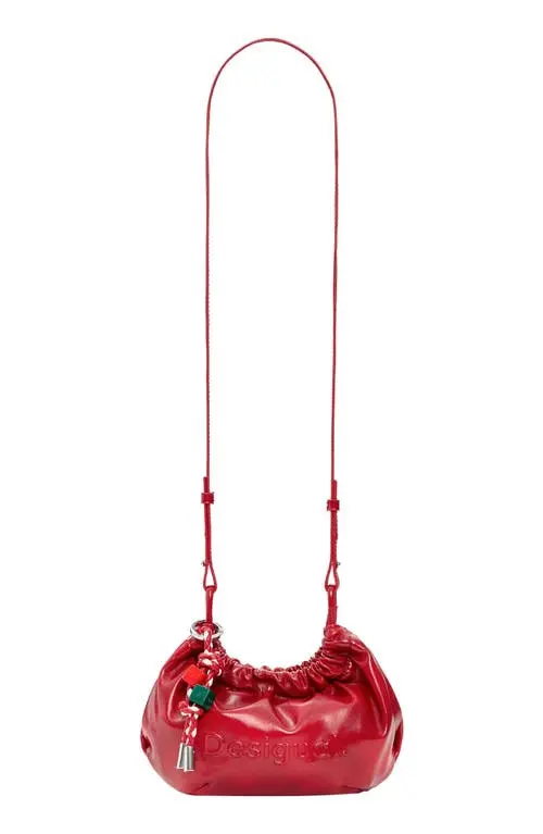 Desigual Faux Leather Crossbody Wallet - Red
