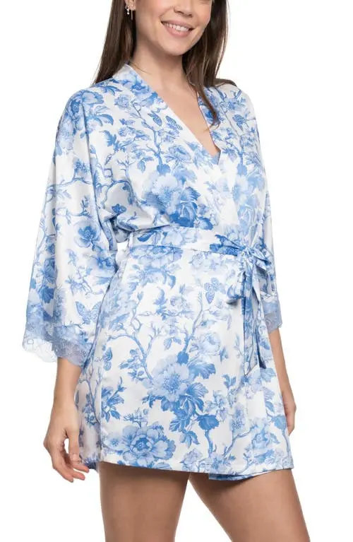 IN BLOOM BY JONQUIL Molleigh Toile Print Satin Wrap - Ivory