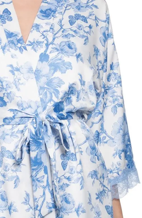 IN BLOOM BY JONQUIL Molleigh Toile Print Satin Wrap - Ivory