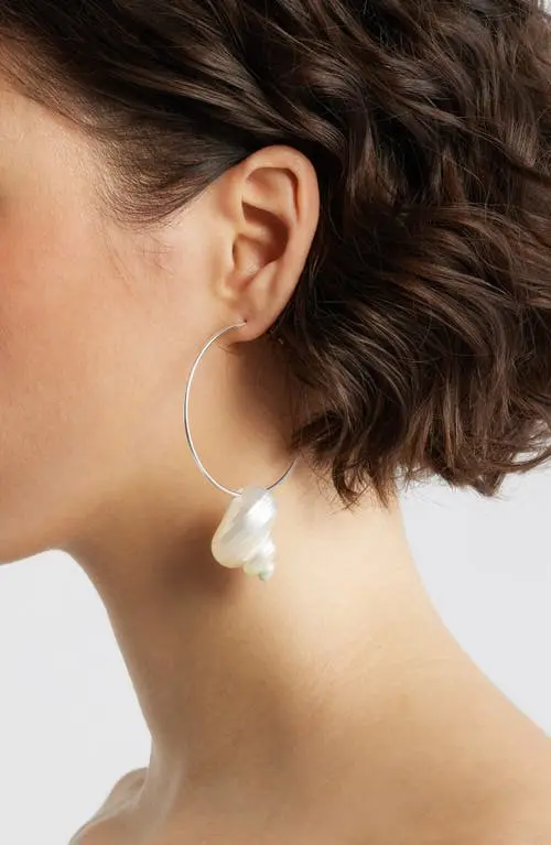 CHILD OF WILD Sea Spiral Shell Hoop Earrings