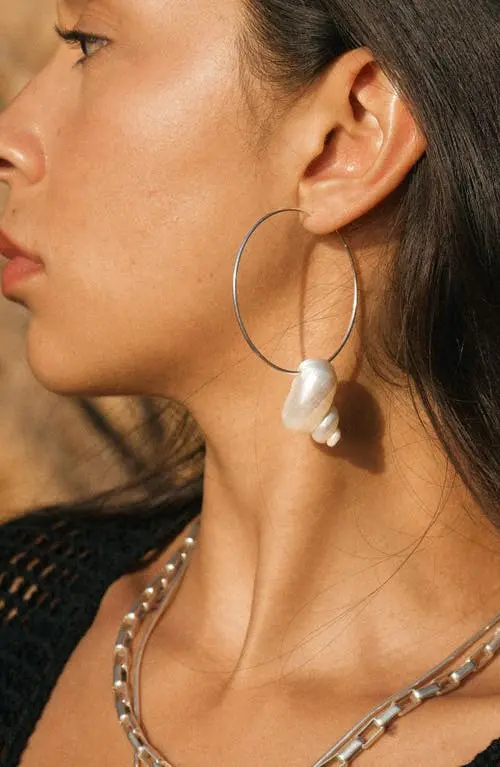 CHILD OF WILD Sea Spiral Shell Hoop Earrings