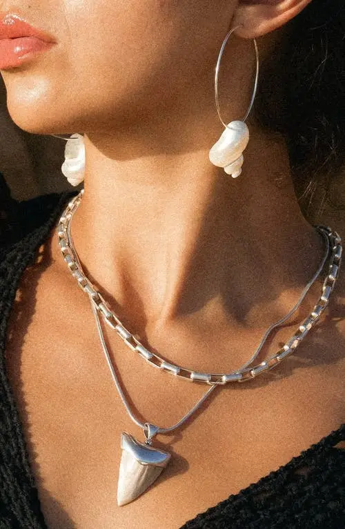 CHILD OF WILD Sea Spiral Shell Hoop Earrings