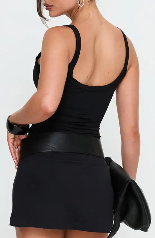 Princess Polly Kasper Scoop Neck Tank - Black