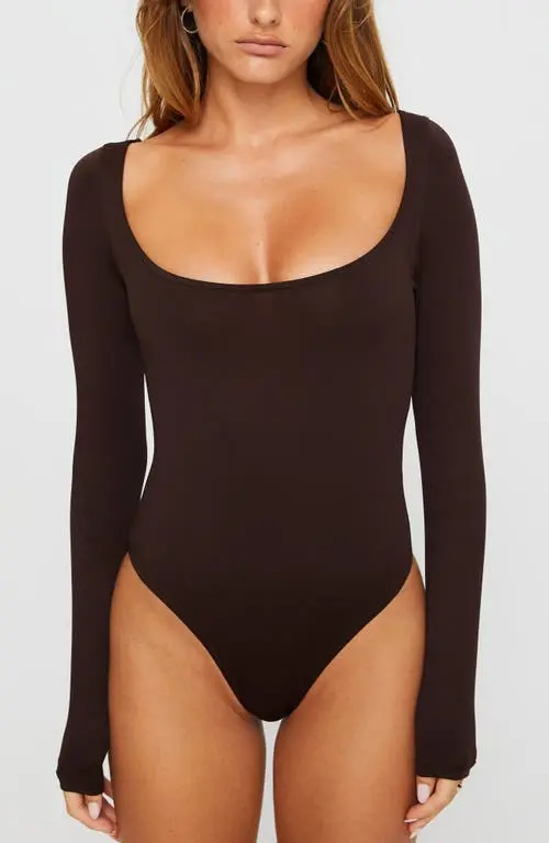 Princess Polly Ellery Wide Scoop Neck Long Sleeve Bodysuit