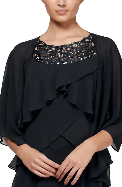 SL FASHIONS Multi Wear Shawl - Black