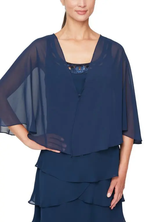 SL FASHIONS Multi Wear Shawl - Navy