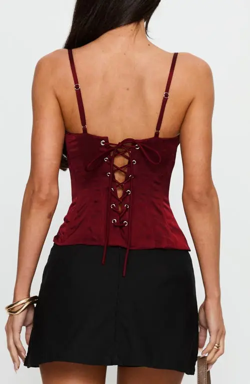 Princess Polly Scorsese Satin Corset Top