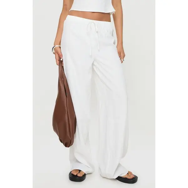 Princess Polly Paigey Camisole & Wide Leg Pants Set - White