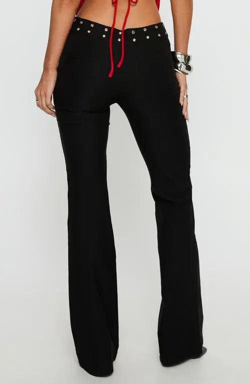 Princess Polly Yevina Grommet Waist Flare Pants